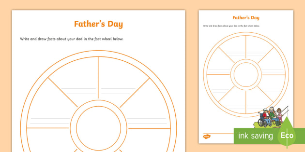 Father's Day Fact Wheel Worksheet