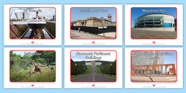 Belfast Tourist Attraction Photos for Kids (teacher made)