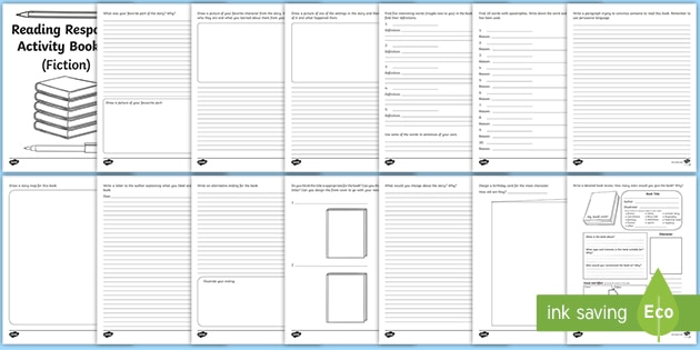 Fiction Reading Response Booklet (teacher made)