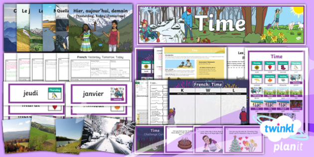 French numbers to 30 - French: Time Unit Pack (teacher made)