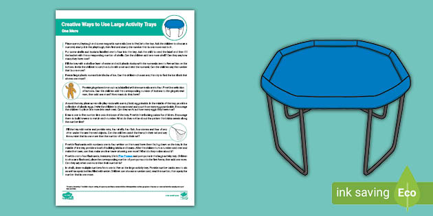 👉 EYFS Creative Ways to Use Large Activity Trays: One More
