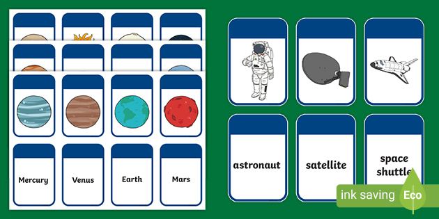 Space Matching Flashcards