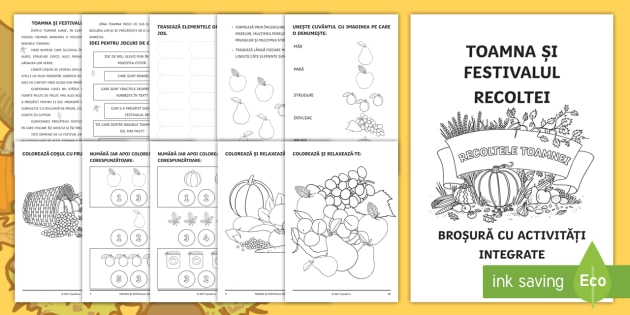 Toamna și festivalul recoltei Broșură cu activități integrate