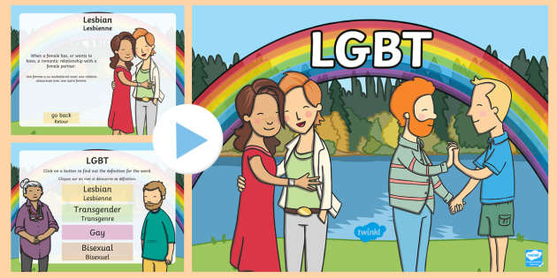 LGBT Definitions PowerPoint English/French (teacher made)