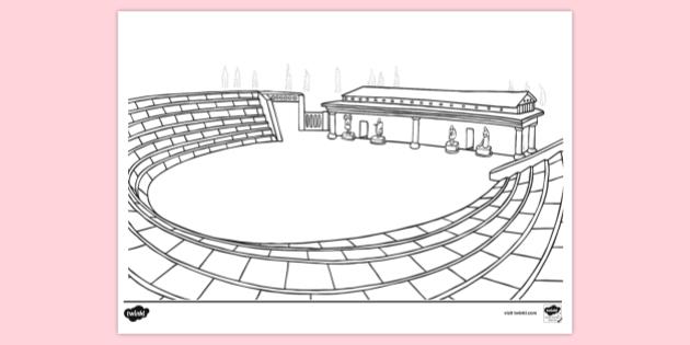 FREE! - Ekklesiasterion Colouring Sheet | Twinkl Resources