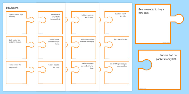 ‘But’ Jigsaw (teacher made)