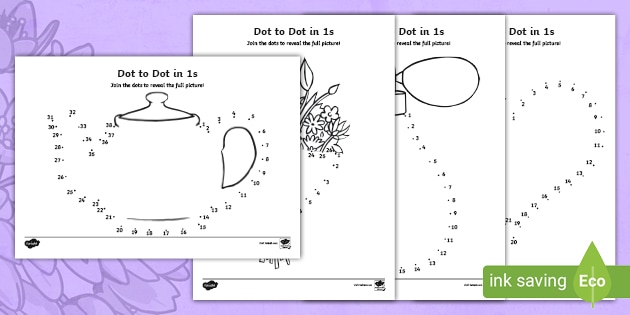 Mother's Day Dot to Dot in 1s Activity