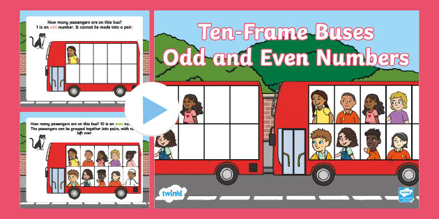 👉 Ten-Frame Buses Odd and Even Numbers PowerPoint