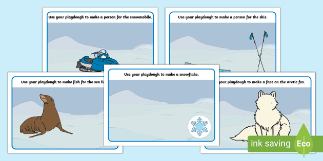 Polar Regions Playdough Mats (teacher made)