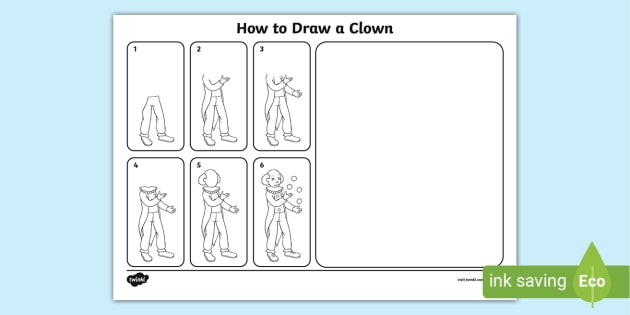 FREE! - How to Draw a Clown (teacher made)