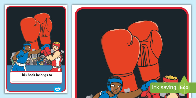 FREE! - Boxing Themed Book Cover (teacher made)