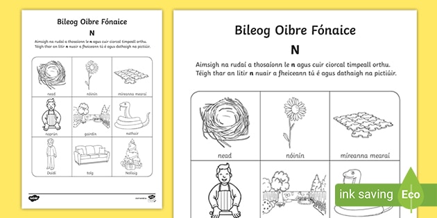 Bileog Oibre Fónaice N (teacher made)