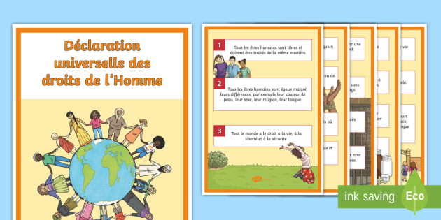 Affiche de la Déclaration universelle des droits de l'Homme
