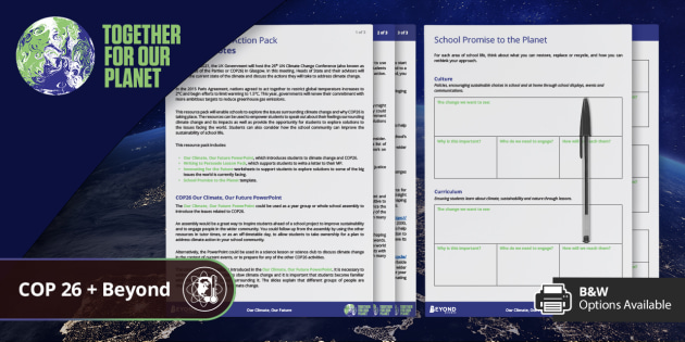 COP26 School Action Resource Pack | Beyond Science