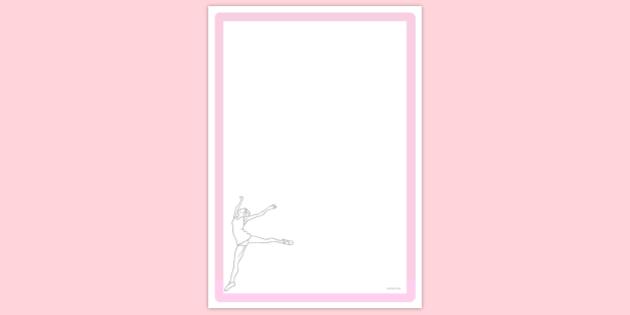 FREE! - Dancer Outline Page Border (teacher made)