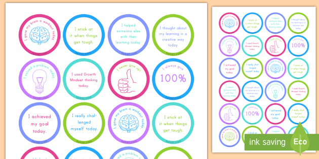 FREE! - Growth Mindset Achievement Stickers