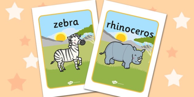 FREE! - African Animals Display Posters (teacher made)