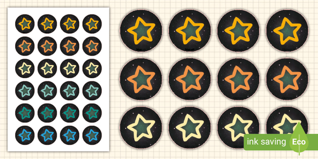 Stars in Space | Printable Stickers (teacher made)