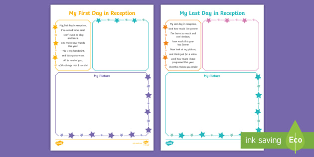 My First and Last Day in Reception Handprint Resource Pack