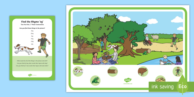 Rhyming 'og' Sound Can You Find...? Poster and Prompt Card Pack