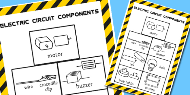 Year 4 Circuit Components Classroom Display Poster - electricity