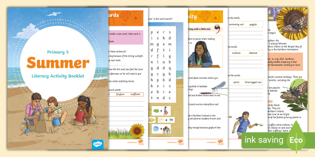Primary 5 Summer Literacy Activity Booklet (teacher made)