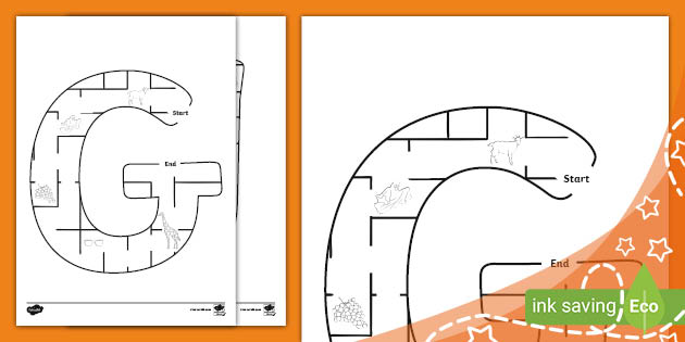Alphabet Maze Gg (teacher made)