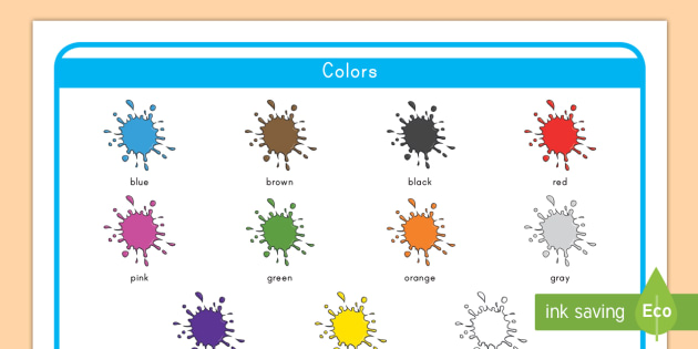 Colors Word Mat (teacher made)