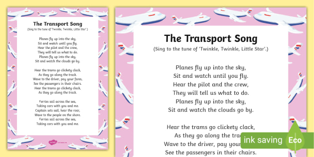 The Transport Song (teacher made)
