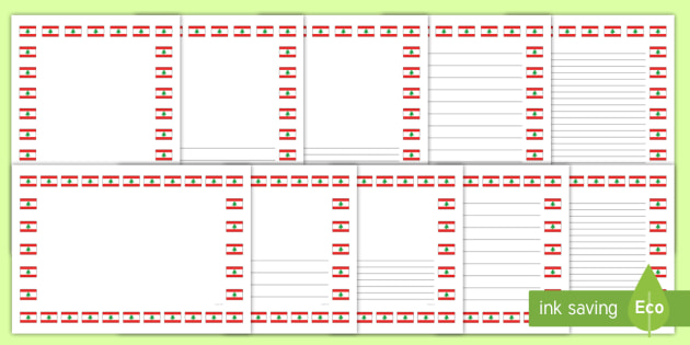Lebanon Flag Page Border Pack (Teacher-Made)