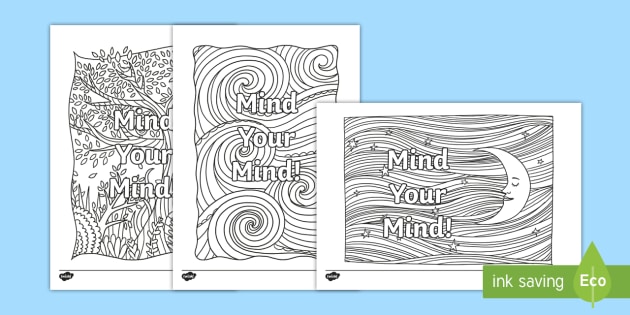 Mind Your Mind Mindfulness Colouring Pages (teacher made)