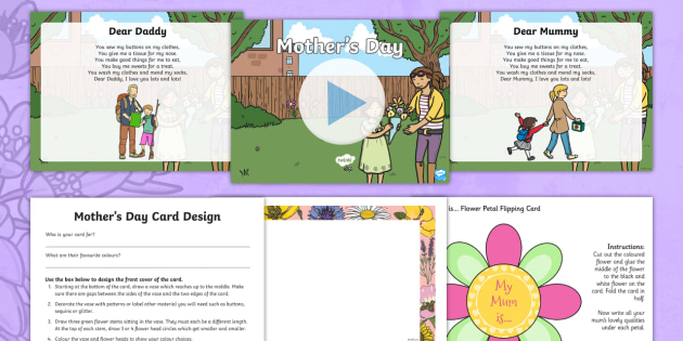 Mother's Day Arts and Crafts Lesson Pack (teacher made)