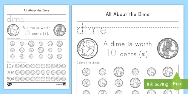 All About the Dime Activity (teacher made)