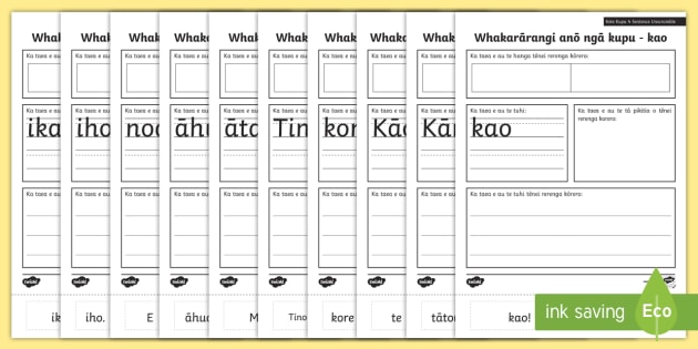 Te Kete Kupu 4 Worksheet / Worksheets Te Reo Māori