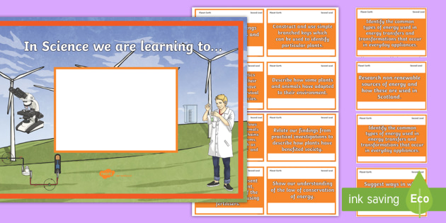 'We Are Learning To' Second Level Science Display Poster