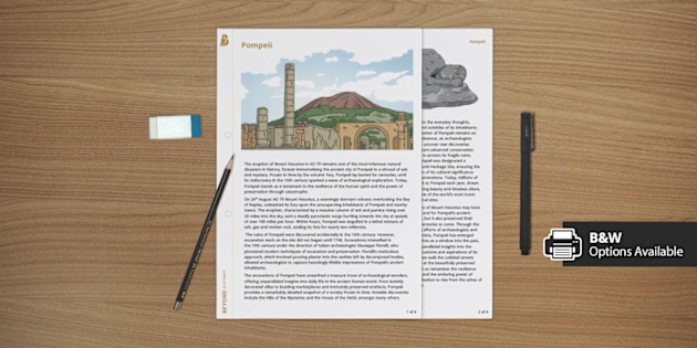 Pompeii Reading Passages | twinkl.com.au