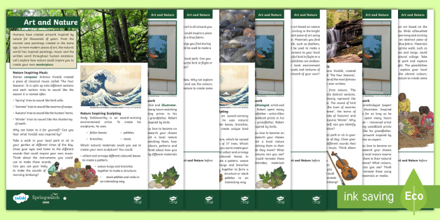 * NEW * KS2 Springwatch Wild Academy: All about Art and Nature