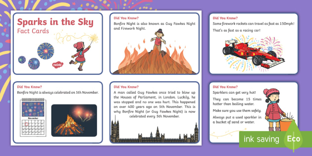 Sparks in the Sky Fact Cards (teacher made)