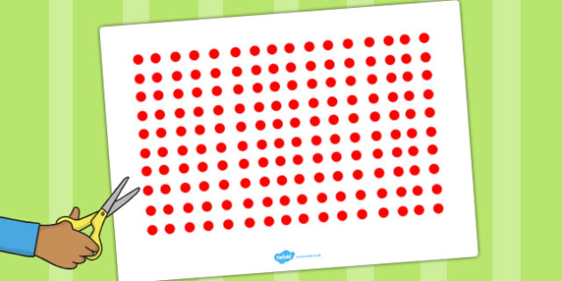 FREE! - Red Dots Cut Outs (teacher made)