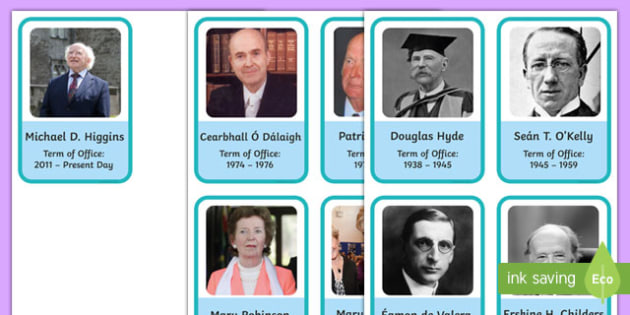 Presidents of Ireland Flashcards (teacher made)
