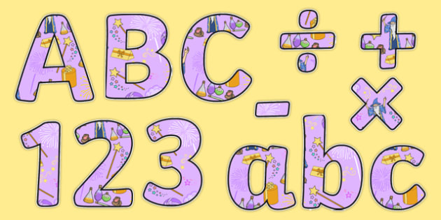 Magic Maths Display Letters and Numbers Pack (teacher made)