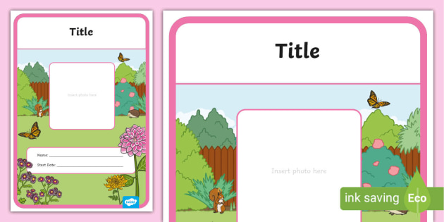 EYFS Editable Garden Learning Journey Front Cover