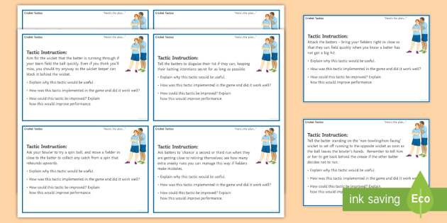 Cricket Tactics Cards (teacher made)