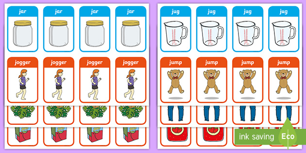 /j/ Initial Sound Snap Cards