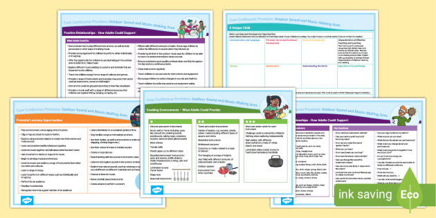 EYFS Outdoor Sound & Music Area Continuous Provision Poster
