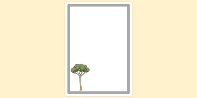 FREE! - Eucalyptus Tree Border | Page Borders | Twinkl