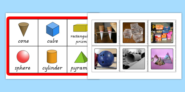 3D Shapes in the Environment Bingo and Lotto Game - shape, games