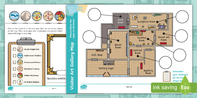 The Great Shape Race - Art Gallery Map Activity