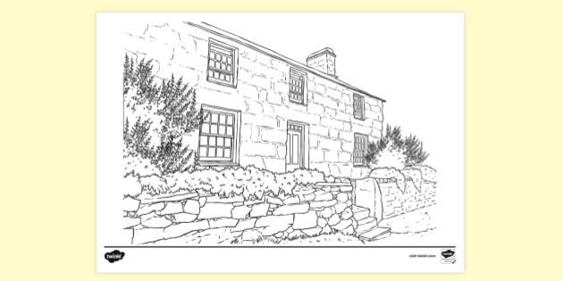 Hedd Wyn's House (Background) Colouring Sheet