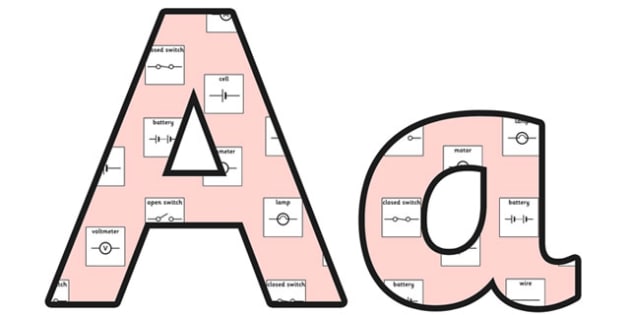 FREE! - Circuits Small Lowercase Display Lettering